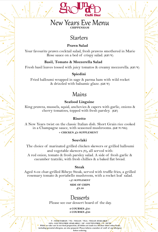 What’s on? - Grounded Cafe Bars